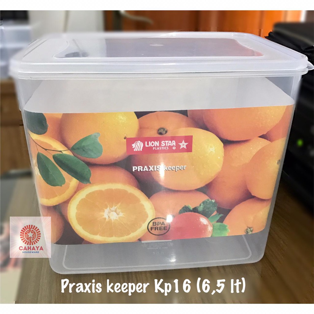 Jual Toples Tepung Terigu 6.5Liter Praxis Keeper 206 KP-16 Tempat Beras BPA FREE Lion Star Murah ...