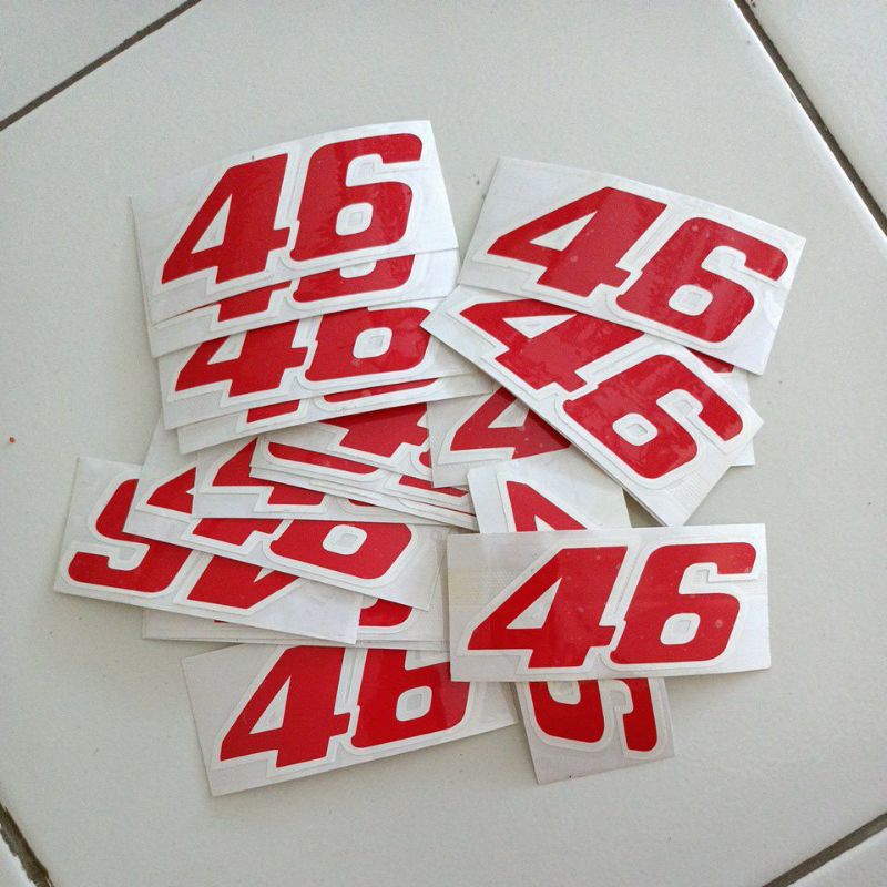 Jual stiker sticker cutting angka 46 rossi | Shopee Indonesia