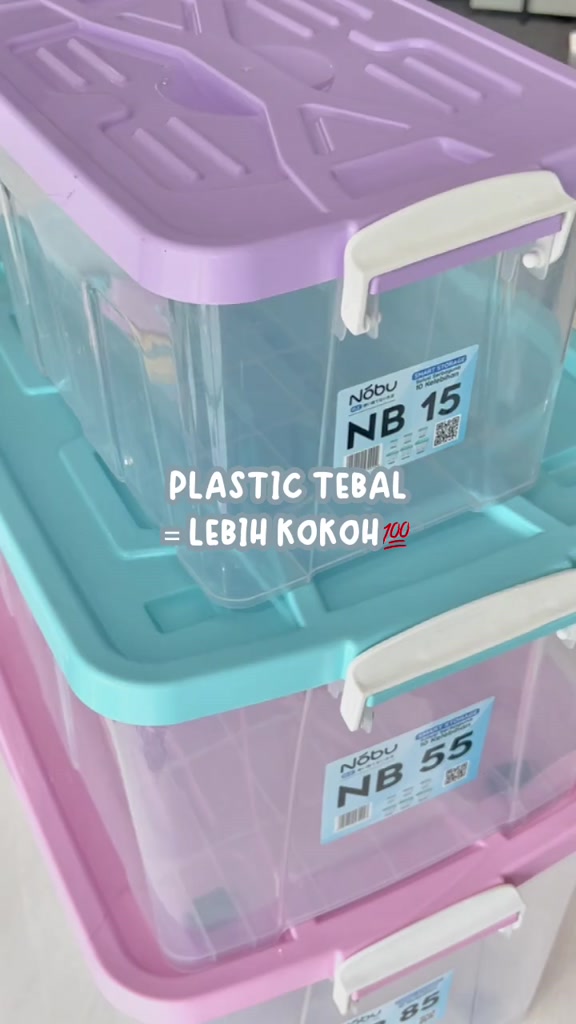 Jual NOBU Smart Storage Container Box 15L Tempat Penyimpanan Transparant Dengan Tutup | Shopee ...