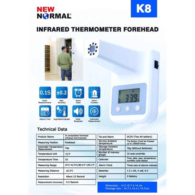 Jual K8 Stand Alone Thermometer (GRATIS TRIPOD) | Shopee Indonesia