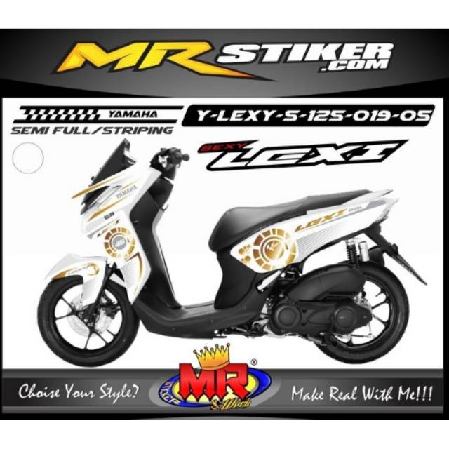 Jual Decal Premium Lexi 125 putih Stiker Sticker Lexi sunmoon techno 01 ...