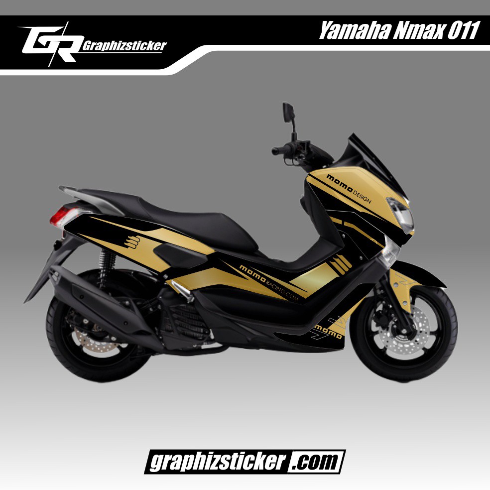 Jual DECAL STICKER MOTOR YAMAHA NMAX 2019 DESAIN STRIP GOLD SIMPLE ...