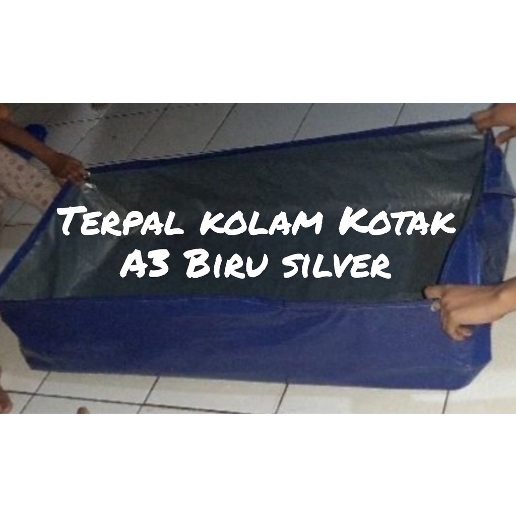Jual TERPAL KOLAM A3 UK CUSTOM BIRU SILVER HARGA tsb PERMETER PERSEGI ...