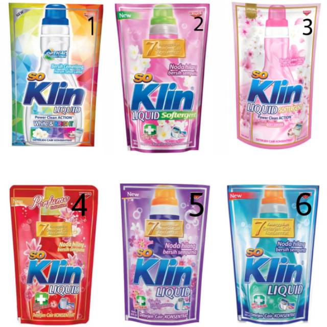 Jual SoKlin cair softener 750 ml/230ml/So klin Deterjen cair 750 ml ...