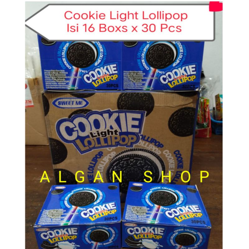 Jual Biskuit Cookies Light Biru Lollipop 1 Pack 30 Pcs Kue Kering ...