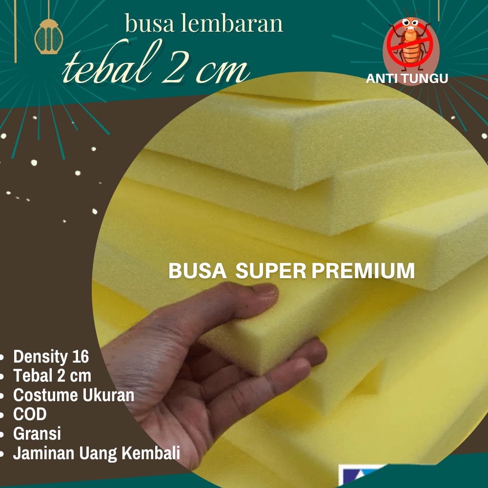 Jual Busa Kasur Meteran Tebal 2 cm Density 16 busa surpet alas Kursi ...