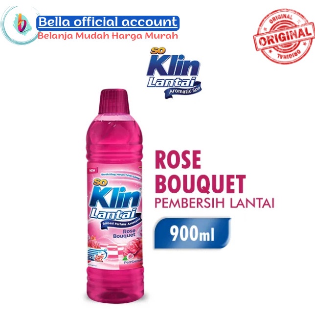 Jual So Klin Pembersih Lantai Rose Bouquet - Citrus Lemon Botol 900ml ...