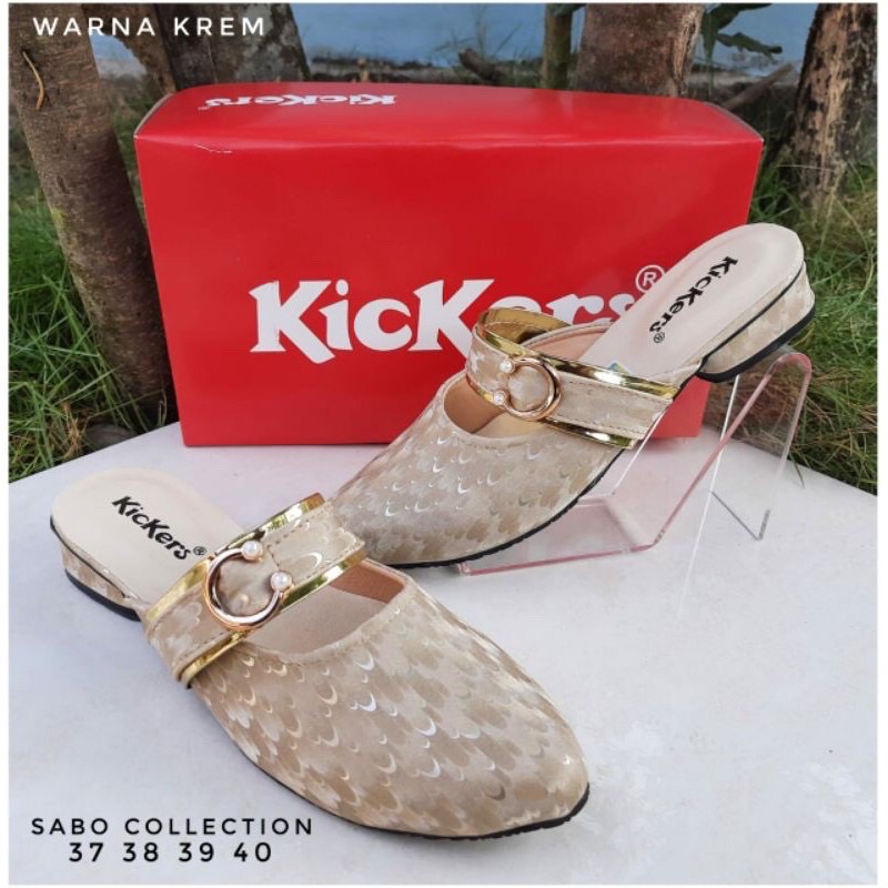 Jual Selop Pesta Wanita Mewah Terbaru Flat Kickers Sandal Tutup Depan ...