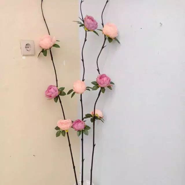 Jual Bunga Artificial Hias Plastik Besar Bambu Rotan Ranting Dekorasi ...