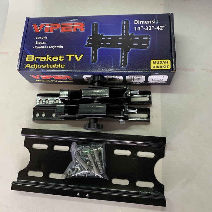 Jual VIPER Adjustable Bracket Tv LCD LED 14 - 32 - 42 inch Gantungan TV ...