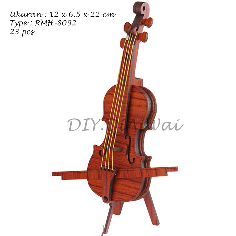 Jual Puzzle 3D DIY model Biola mainan puzzle edukasi anak (kado ...