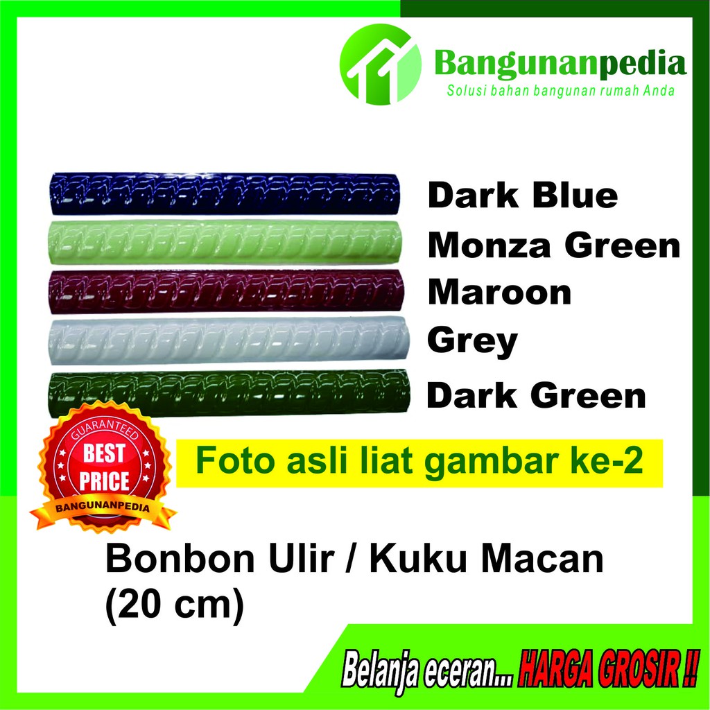 Jual List keramik 20 cm / Bon bon ulir / kuku macan keramik HARGA PER BOX ISI 180 KEPING ...