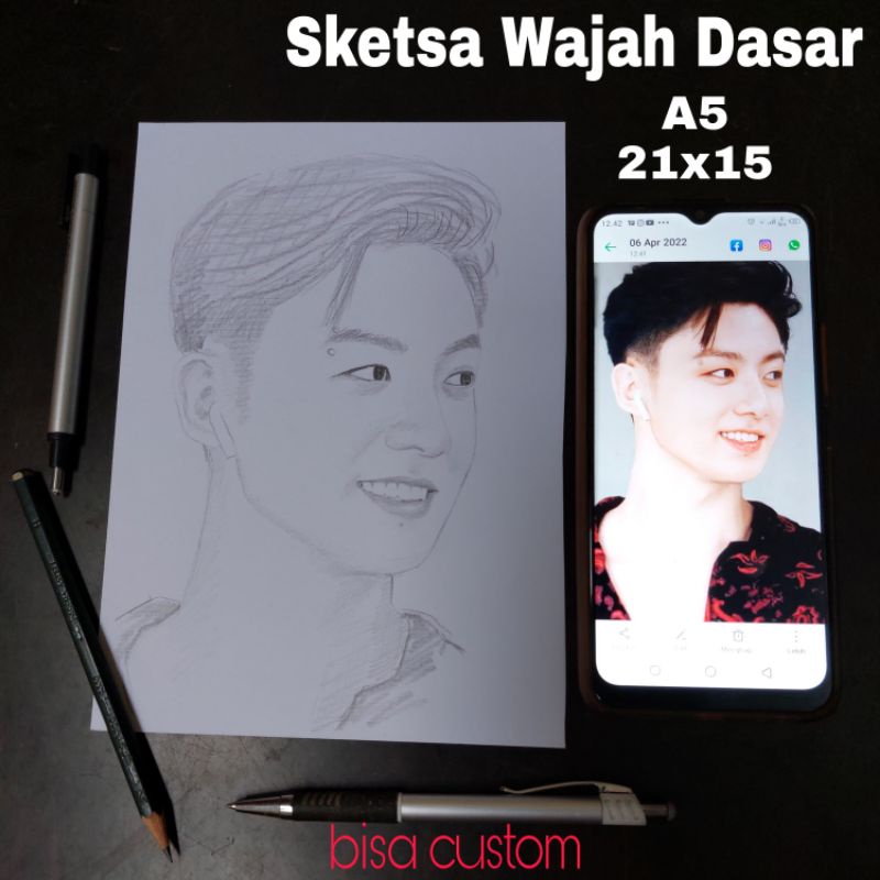 Jual SKETSA WAJAH DASAR (bisa custom) | Shopee Indonesia