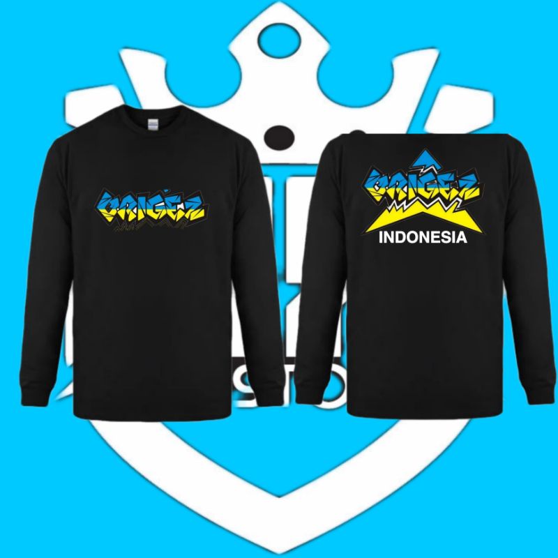 Jual Baju Kaos Tangan Panjang Pria/Wanita Tulisan Logo Brigez indonesia ...