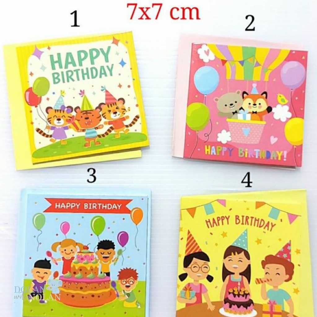 Jual REGULAR BIRTHDAY CARD - Kartu Ucapan Ulang Tahun Anak - Motif ...