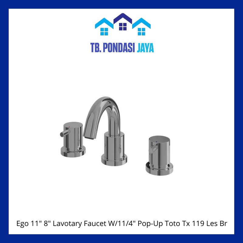 Jual TOTO Ego 11" 8" Lavotary Faucet W/11/4" Pop-Up Toto Tx 119 Les Br ...