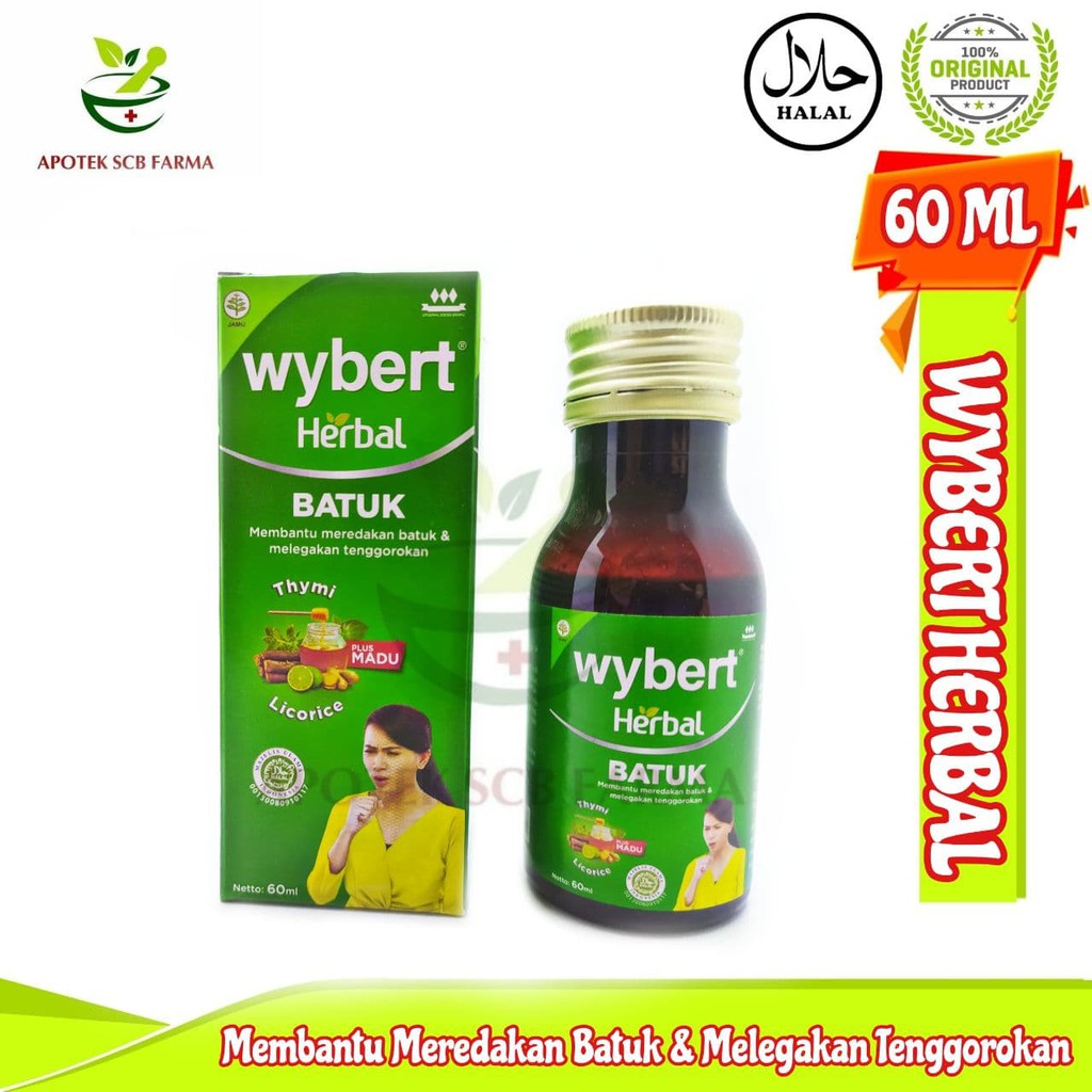 Jual Wybert Herbal Batuk Dewasa 60ML - Meredakan batuk dan masuk angin ...