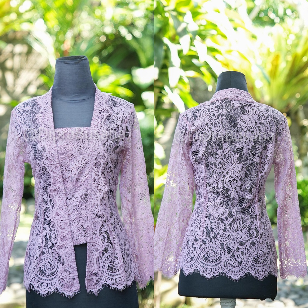 Jual KEBAYA BEF BROKAT SEMI PRANCIS // BAJU ADAT BALI | Shopee Indonesia