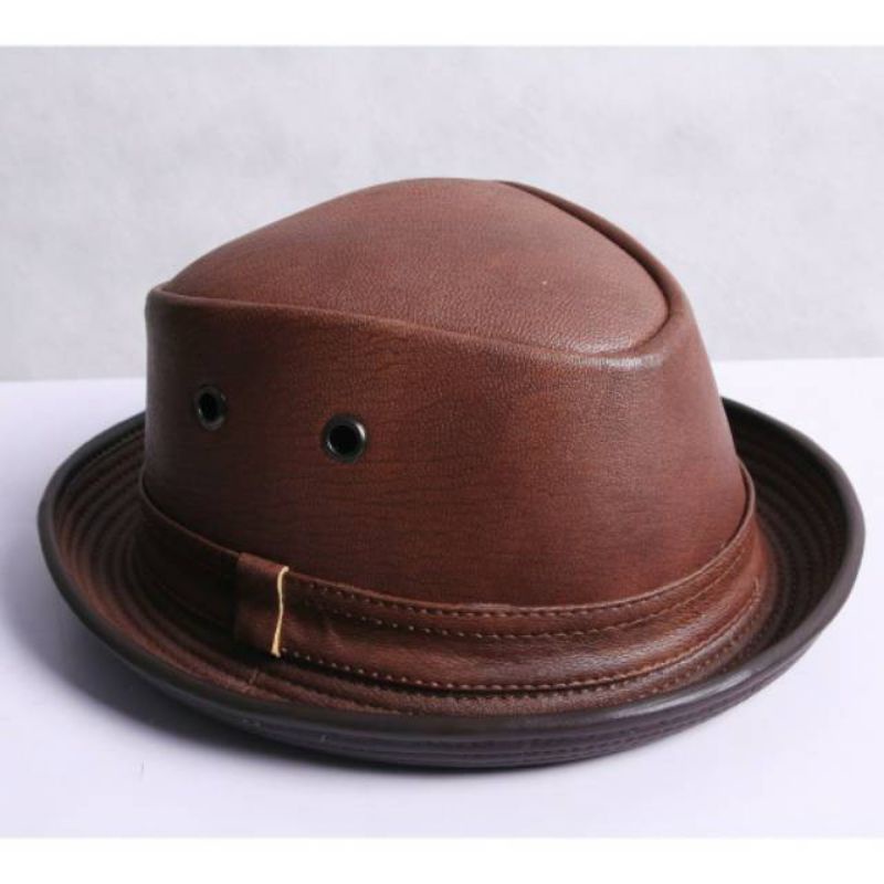 Jual Topi Fedora Tompi Kulit Asli/Fedora | Shopee Indonesia