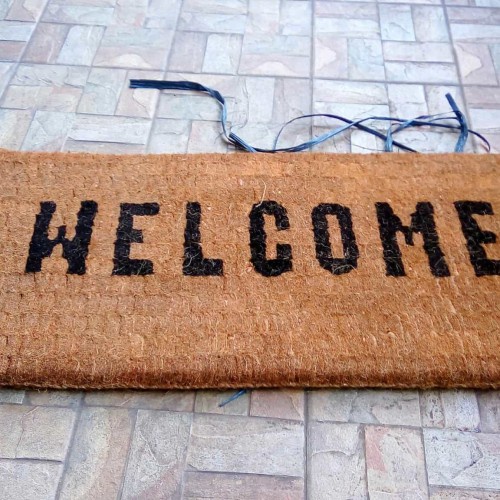 Jual Keset Sabut Tulisan Welcome Ijuk Kelapa Besar Ukuran 200x50x5 cm ...