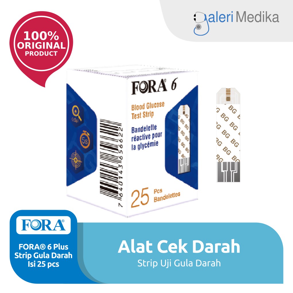 Jual FORA 6 Plus 6in1 Strip Gula Darah Isi 25 pcs | Shopee Indonesia