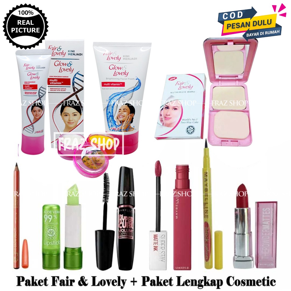 Jual Paket Cantik Kumplit Skincare Plus Make Up / Paket Cream Fair ...