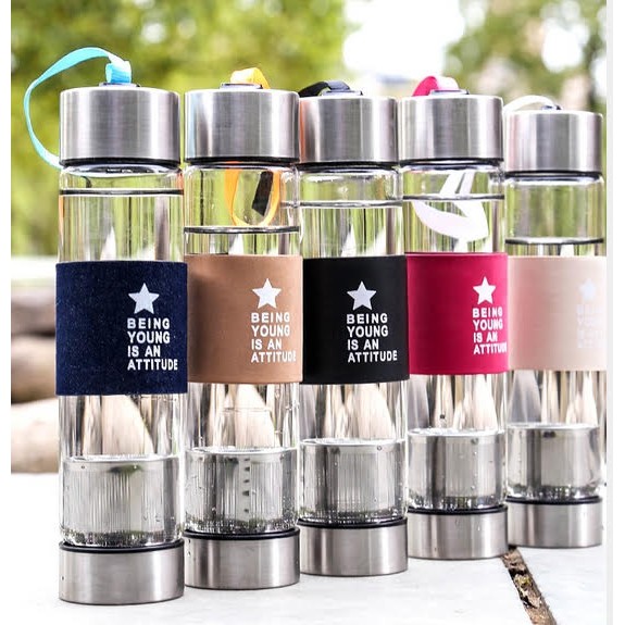 Jual INFUSED WATER/BOTOL MINUM KACA/FRUIT WATER/MERK "H2O" LIMITED ...