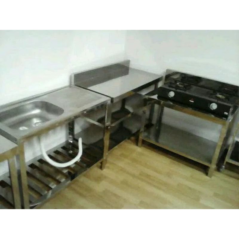 Jual Paket Kitchen Set (1 Meja Kerja - 1 Meja Kompor dan 1 Bak Cuci ...