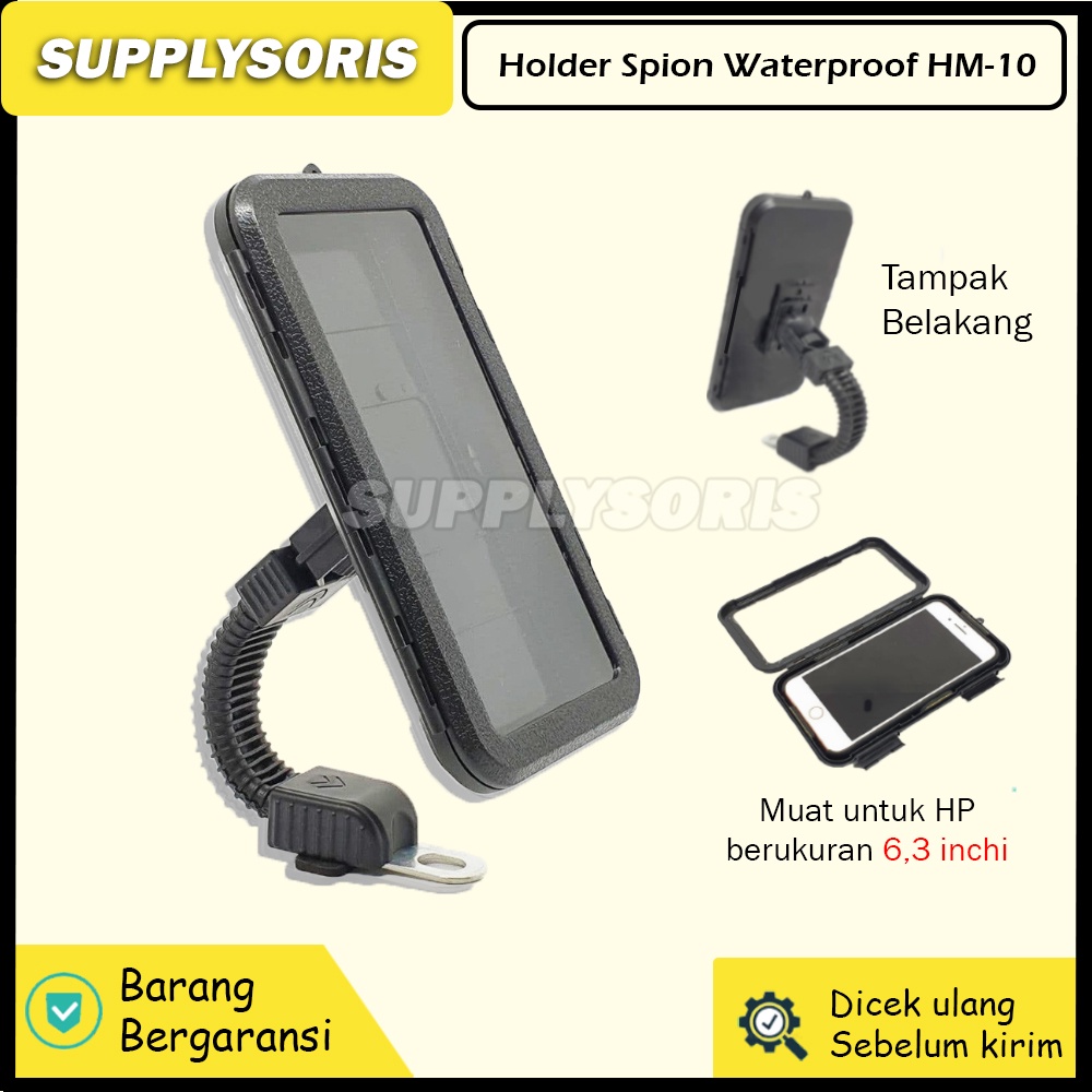 Jual Holder Motor Spion Waterproof HM10 Layar Lebar Anti Air Dudukan Motor Bisa Touch Screen ...