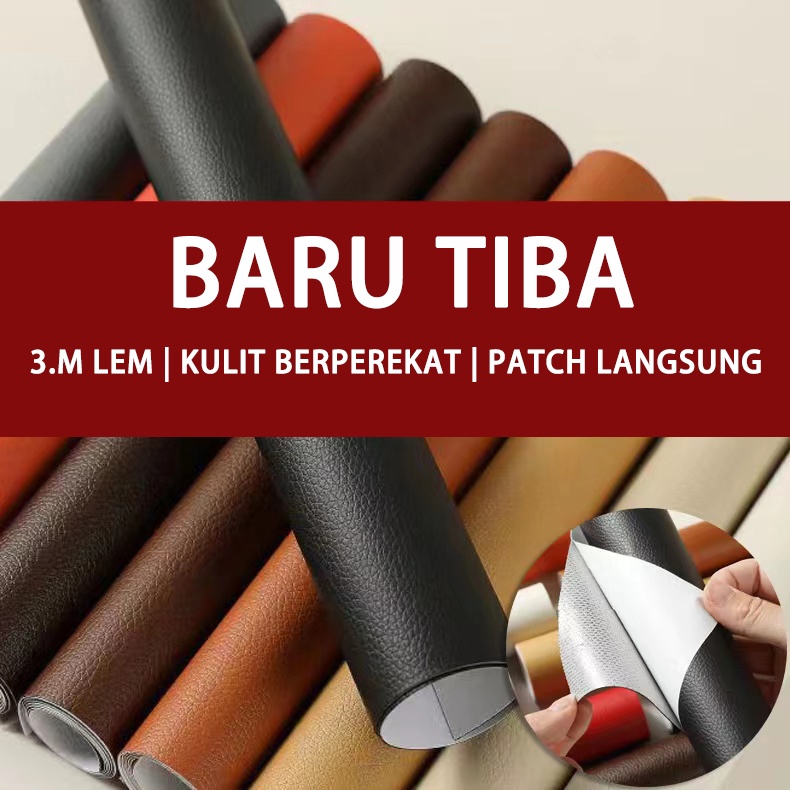 Jual Black 3M Sticker Kulit Perbaikan Sofa Dan Jok Motor Leather Sticker Kulit PU sticker kulit ...