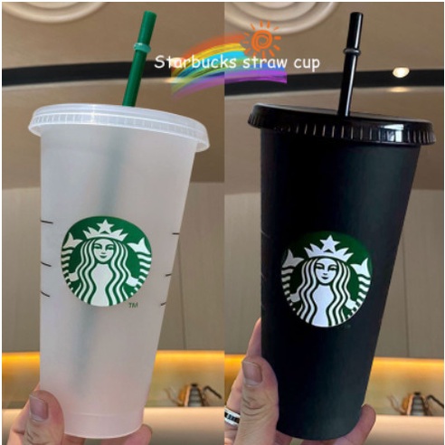 Jual Starbucks Gelas Botol Minum Plastik Water Cup Cangkir Reusable Cup ...