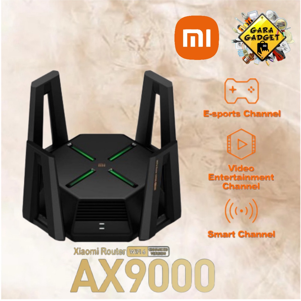 Jual MI AX9000 AIoT WiFi 6 Router for E-Sports 9000Mbps 6 Cores Tri ...