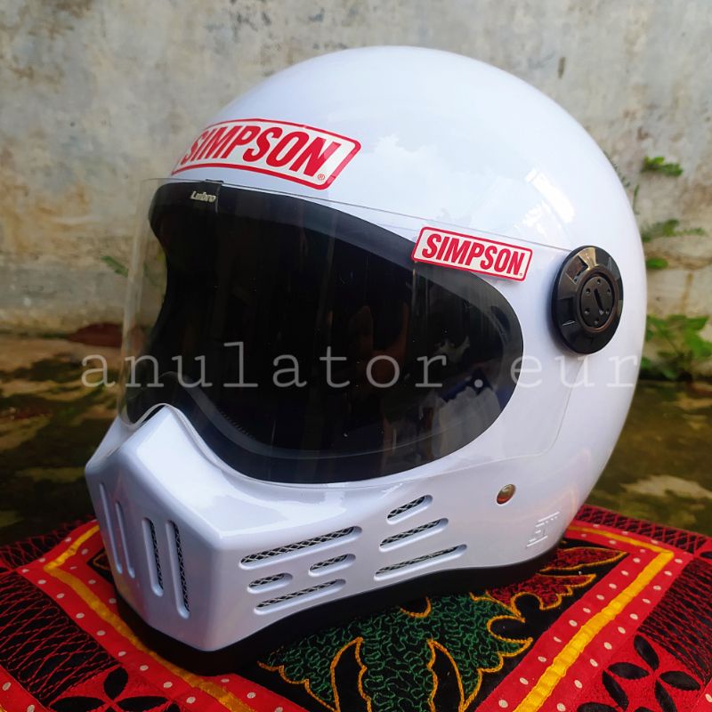 Jual Helm Bandit Lubro SNI dengan sticker helm simpson pada visor dan ...