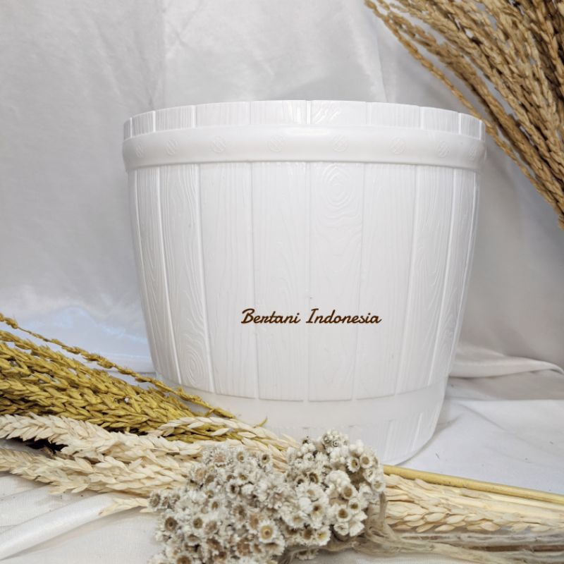 Jual Pot Putih Tawon 27cm | Diameter 27 cm | Pot Tanaman Hias Motif ...