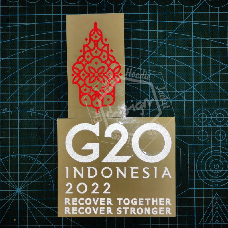 Jual sticker cutting g20 ukuran 30x56 bahan reflective | Shopee Indonesia