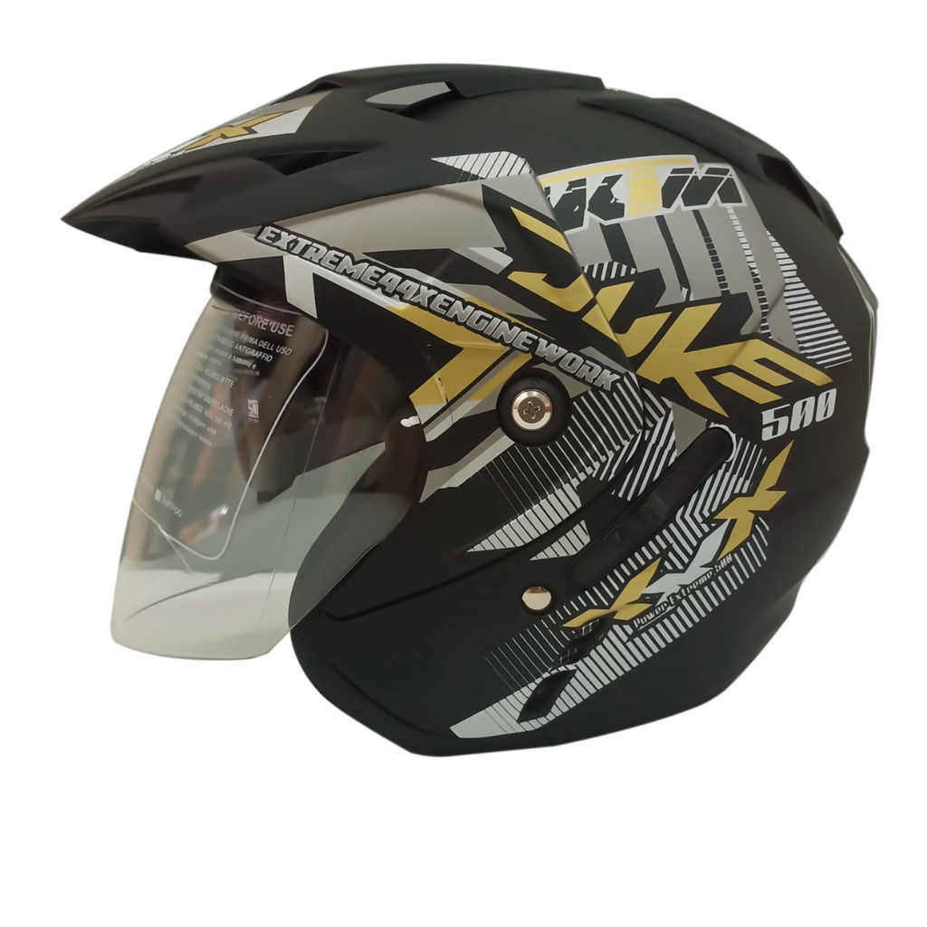 Jual Helm Motor Sni Bxp Original 2 Kaca Double Visor Duke Gold Ds