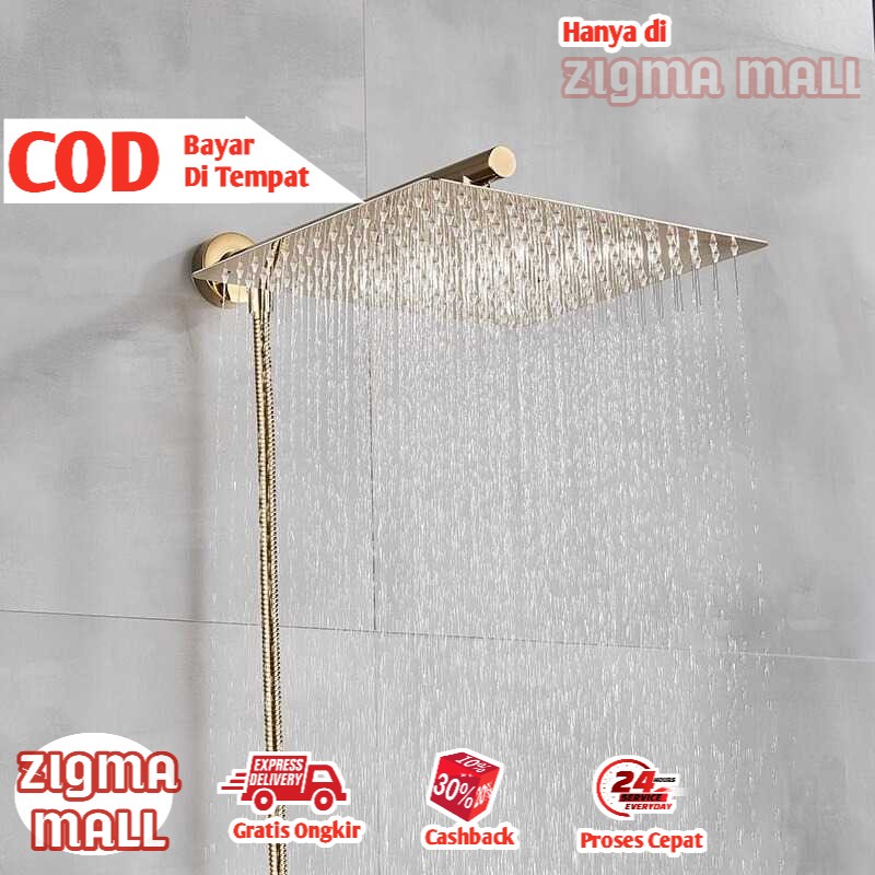 Jual COD Kepala Wall Rain Shower Tanam Tembok Dinding Kamar Mandi Tempel Rainfall Sower Hujan ...