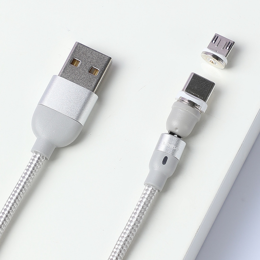 Jual MINISO Electric Kabel Data Type-C Micro USB Magnetic Charging 2-in ...