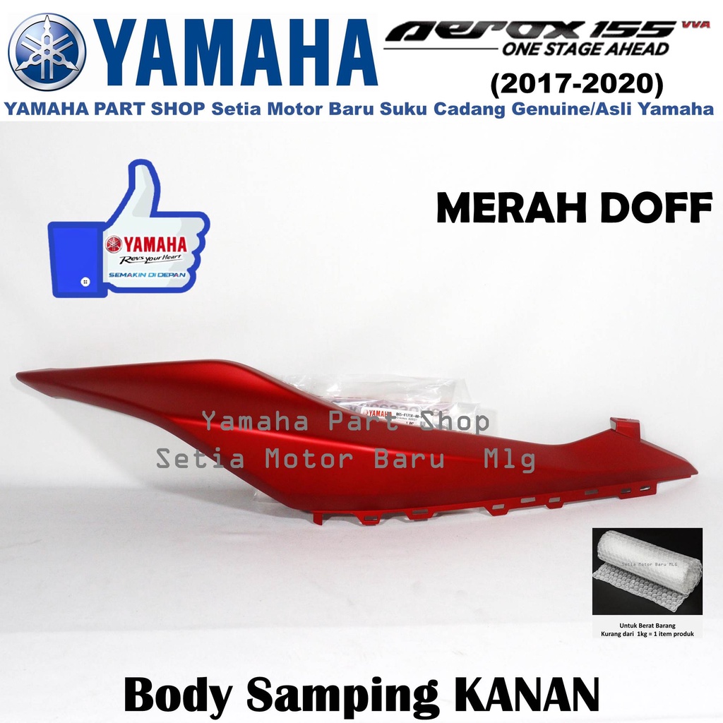 Jual Cover Side Body Bodi Samping Merah Doff Mat Deep Red Metallic ...
