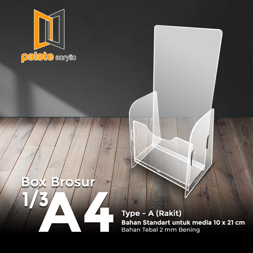 Jual AKRILIK RAK TEMPAT BROSUR AKRILIK - 1/3 A4 RAKIT | Shopee Indonesia