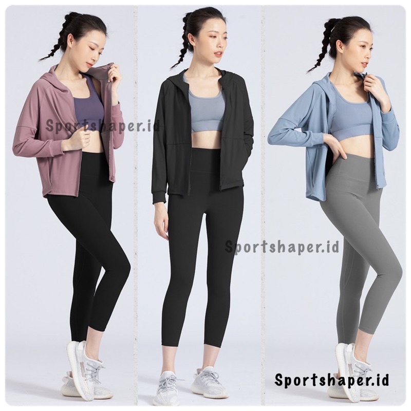 Jual Set Jacket Hoodie +Celana Legging Olahraga Gym Fitness Yoga MTWTP-MT | Shopee Indonesia
