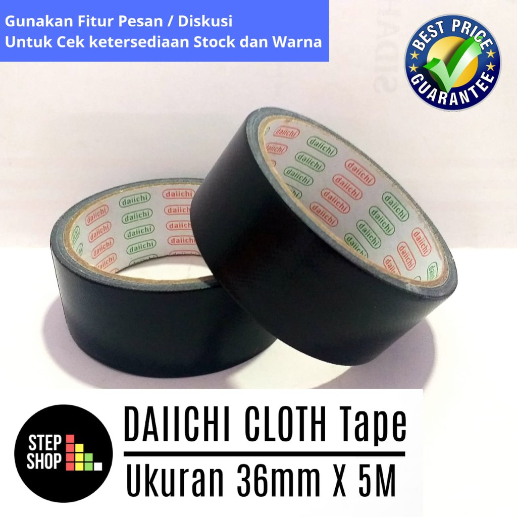 Jual DAIICHI CLOTH Tape - LAKBAN KAIN - LAKBAN JILID - 36mm X 5M HITAM ...