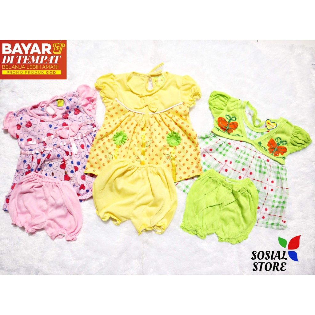 Jual Sosialkids 3SET Setelan Anak Cewek Usia 2-12bln / Baju Setelan ...