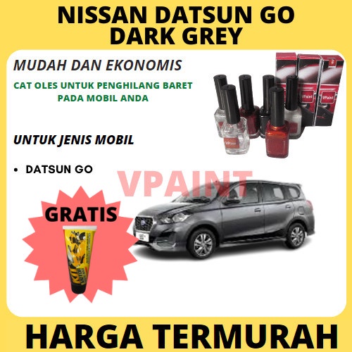 Jual CAT MOBIL DATSUN GO GREY/ABU ABU METALIK CAT OLES PENGHILANG BARET ...