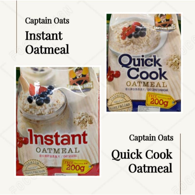 Jual Captain Oats / Quick Cook / Instant Oatmeal / 1 Kg | Shopee Indonesia