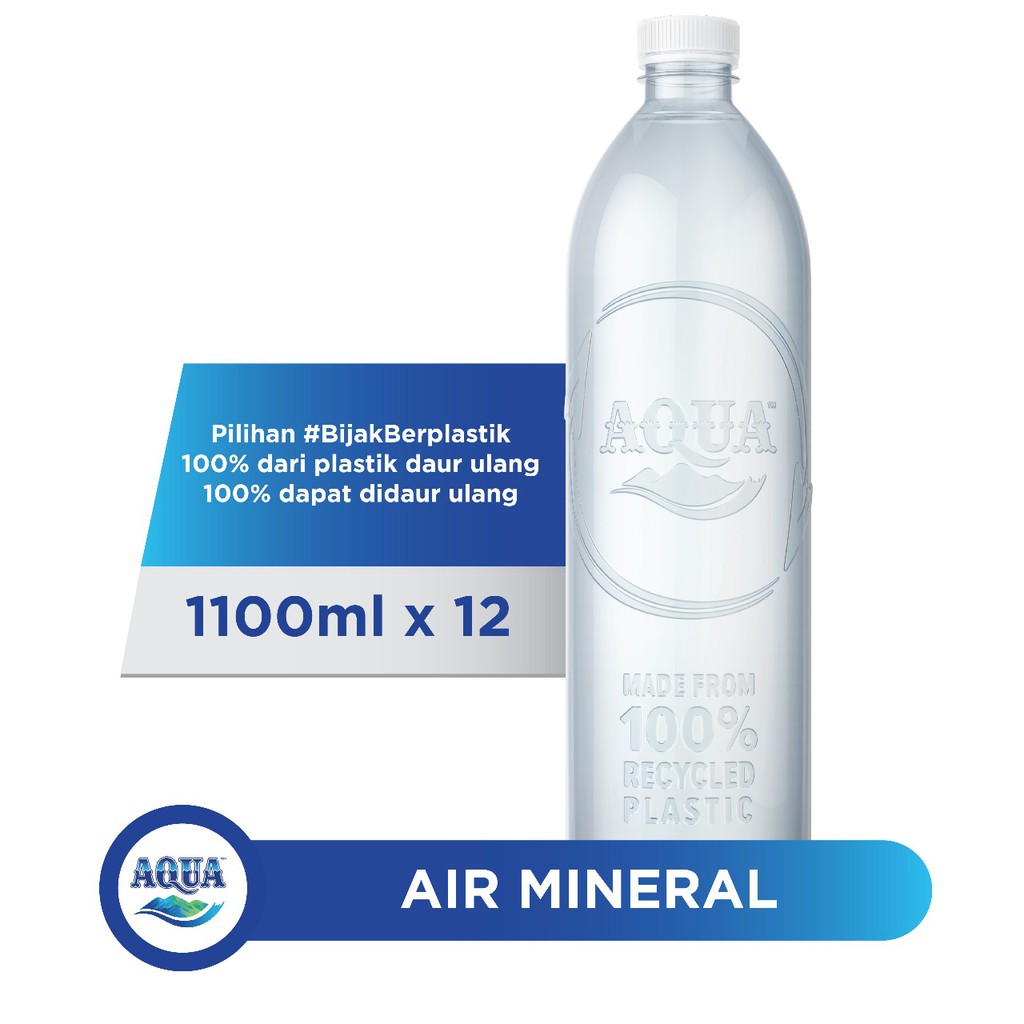 Jual AQUA Life Recyled Bottle 1100 ml x 12 pcs (1 dus) | Shopee Indonesia