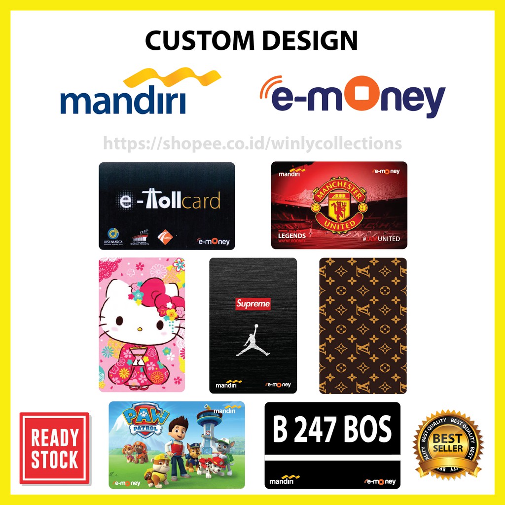 Jual CUSTOM EMONEY MANDIRI ETOLL E-MONEY DESAIN GAMBAR SUKA SUKA BEBAS ...