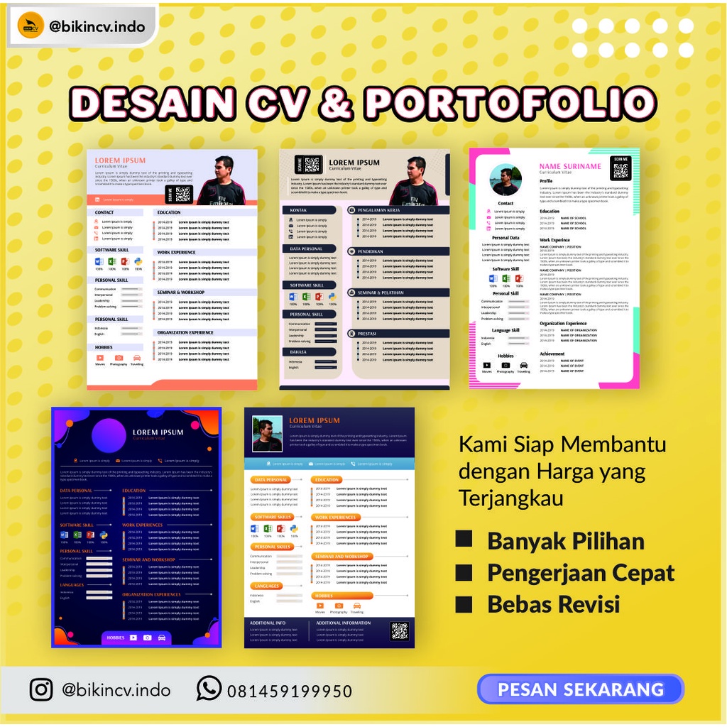 Jual CV | Portofolio | Daftar Riwayat Hidup | Lamaran Kerja ...
