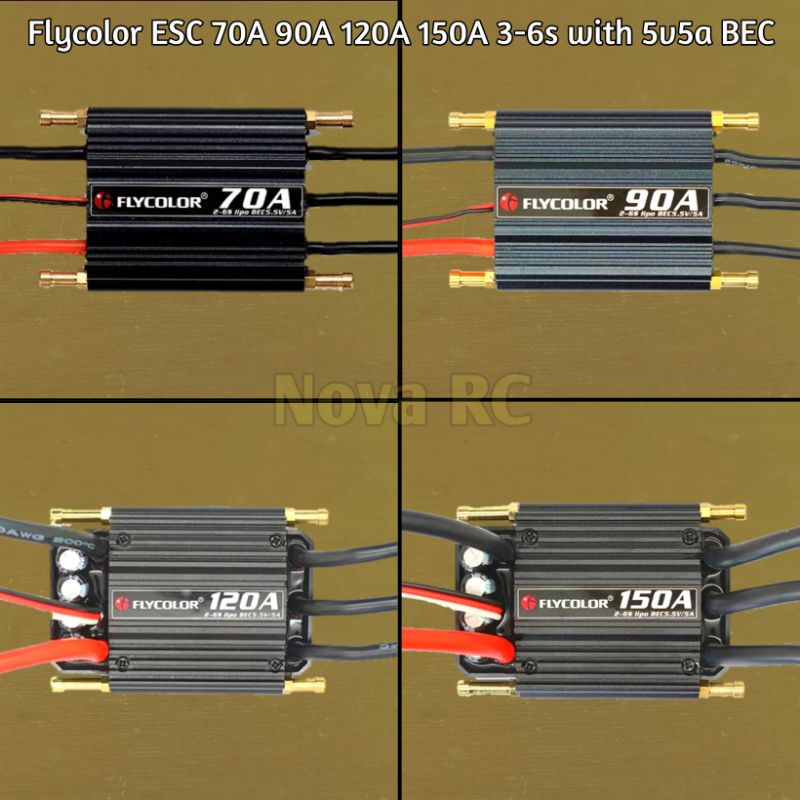 Jual Original Flycolor esc 70A 90A 120A 150A with 5V/5A BEC 2-6s lipo ...