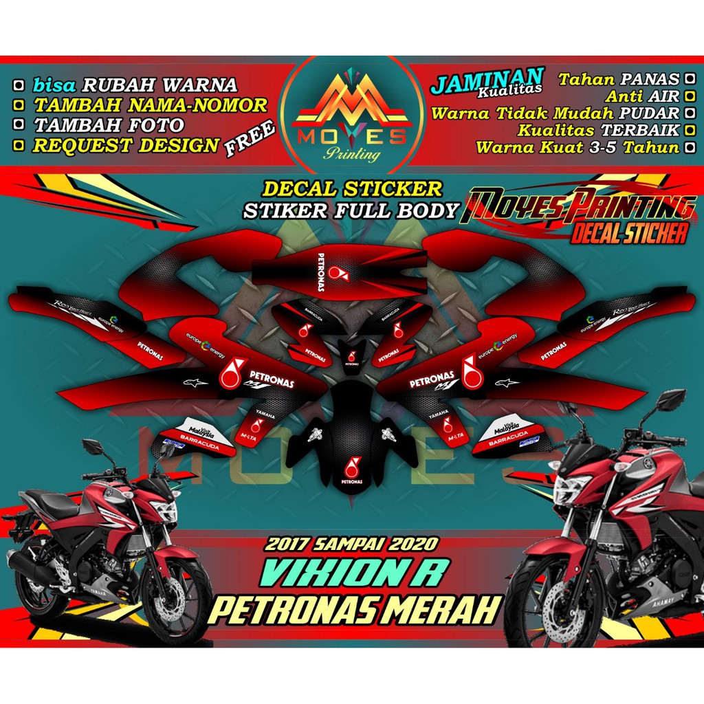 Jual Stiker Decal Vixion R 155 Full body Decal Strifing Vixionr 2017 ...